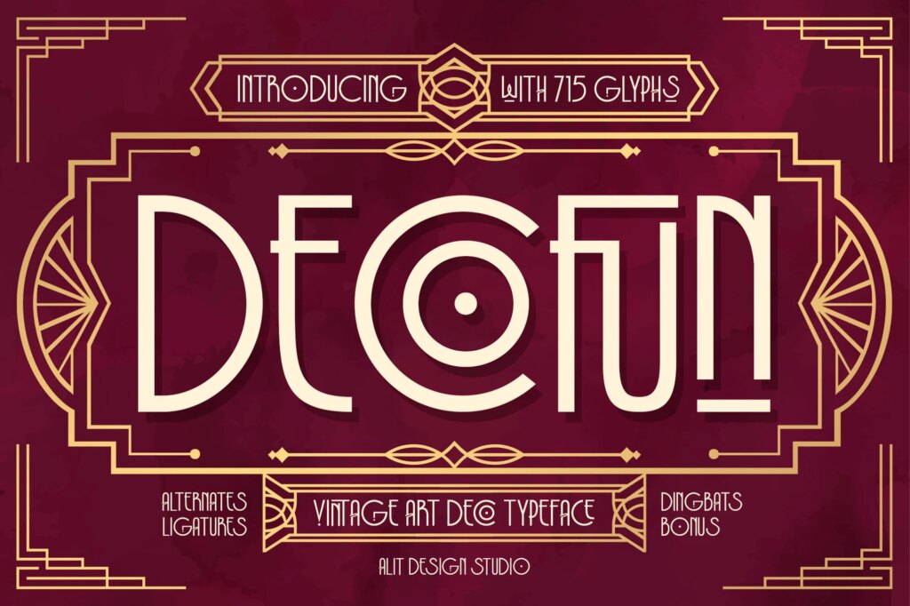 50+ Best Art Nouveau & Art Deco Fonts (Free & Premium) 2025