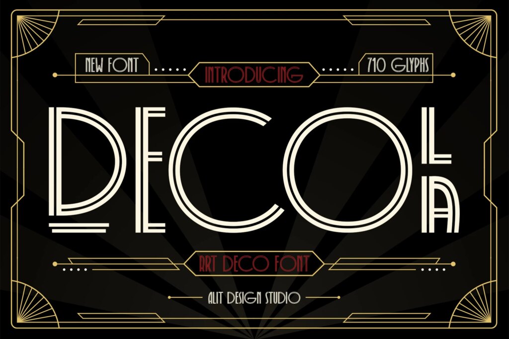 50+ Best Art Nouveau & Art Deco Fonts (Free & Premium) 2025 - Shack Design