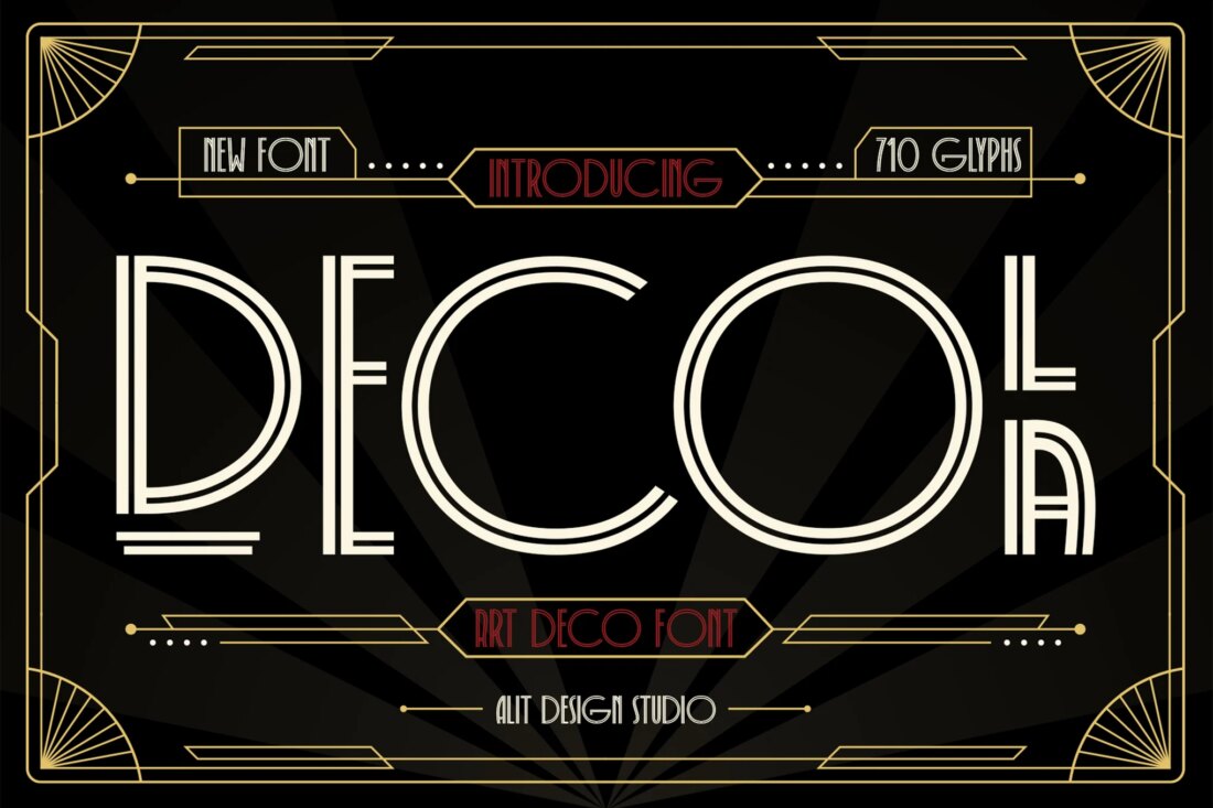 50+ Best Art Nouveau & Art Deco Fonts (Free & Premium) 2025 - Shack Design