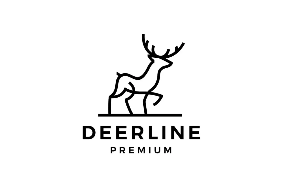 Deer Line Simple Outline Logo Template | Design Shack