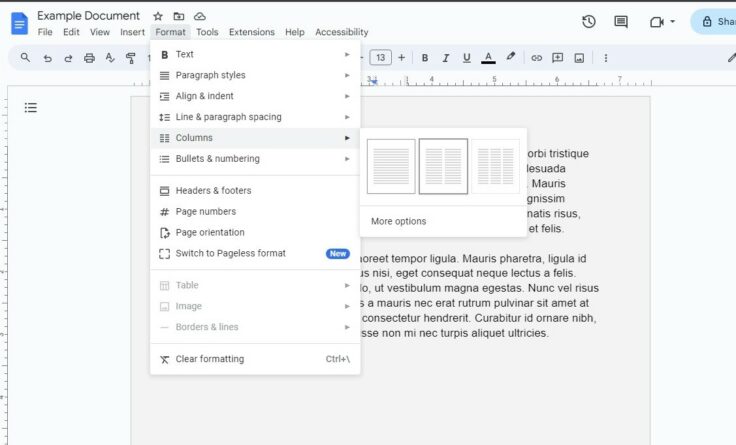 How to Make Columns in Google Docs | Design Shack