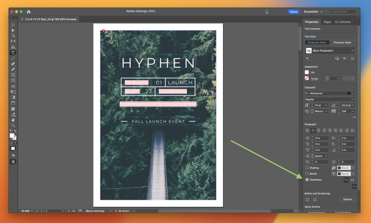 How to Turn Off Hyphens in InDesign | Design Shack