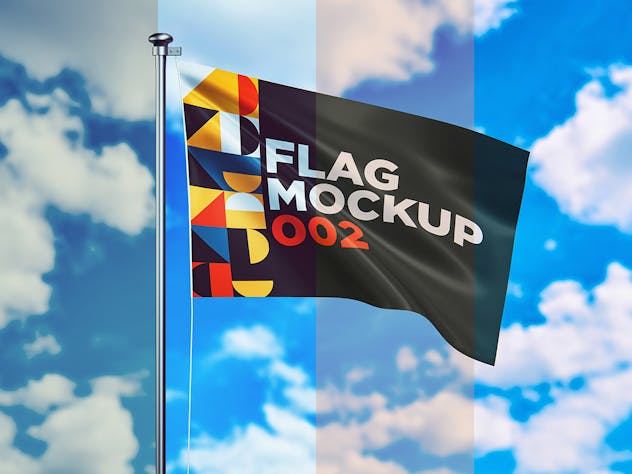 Editable Flag Mockup Template | Design Shack
