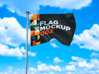 Editable Flag Mockup Template | Design Shack