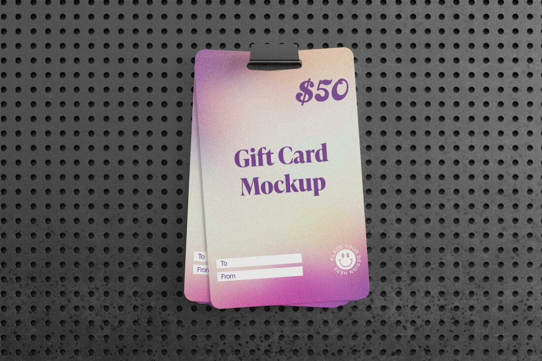 Editable Gift Card Mockup PSD | Design Shack