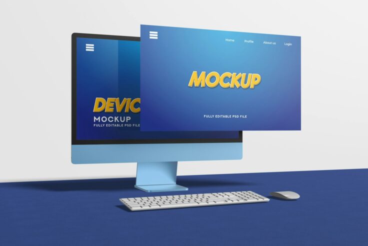 80+ iMac Mockup PSDs, Photos & Vectors 2025 | Design Shack