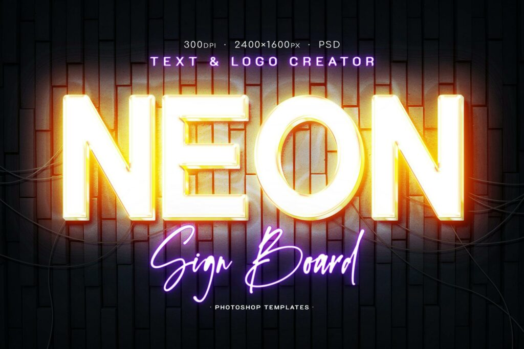 20+ Best Neon Effects for Photoshop (Text, Sign, & More) | Design Shack