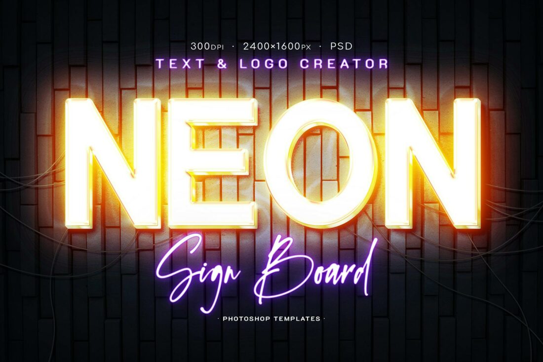 20+ Best Neon Effects for Photoshop (Text, Sign, & More) | Design Shack