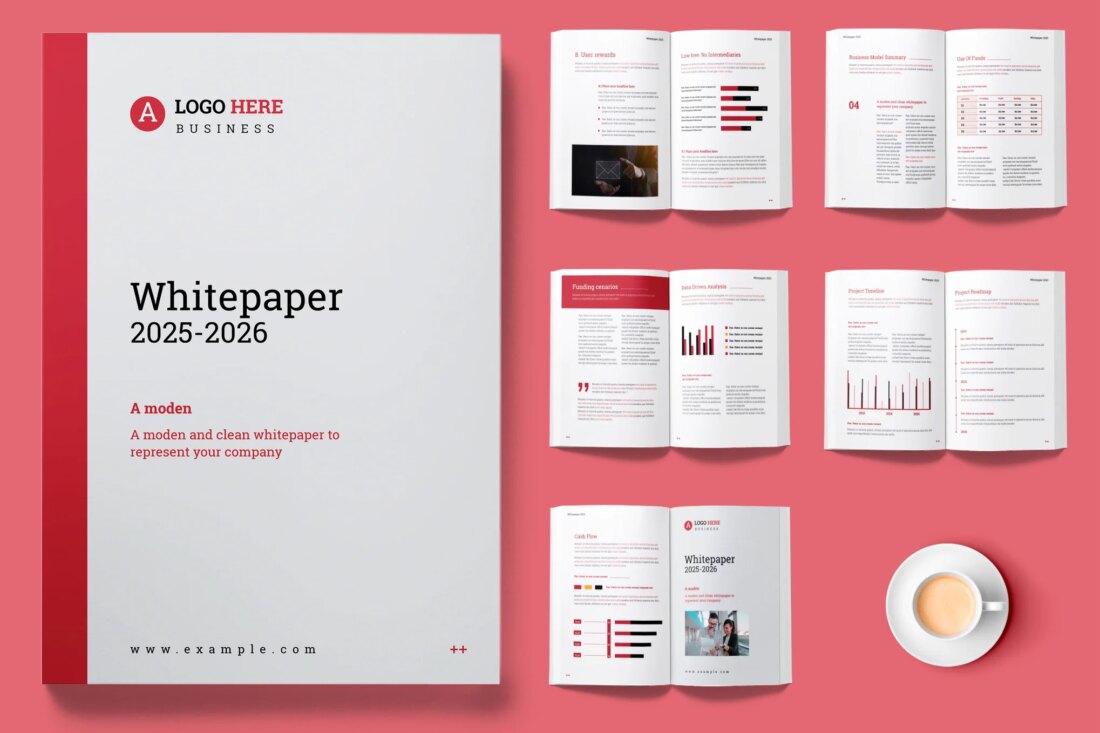 45+ Best White Paper Templates for Word & InDesign | Design Shack