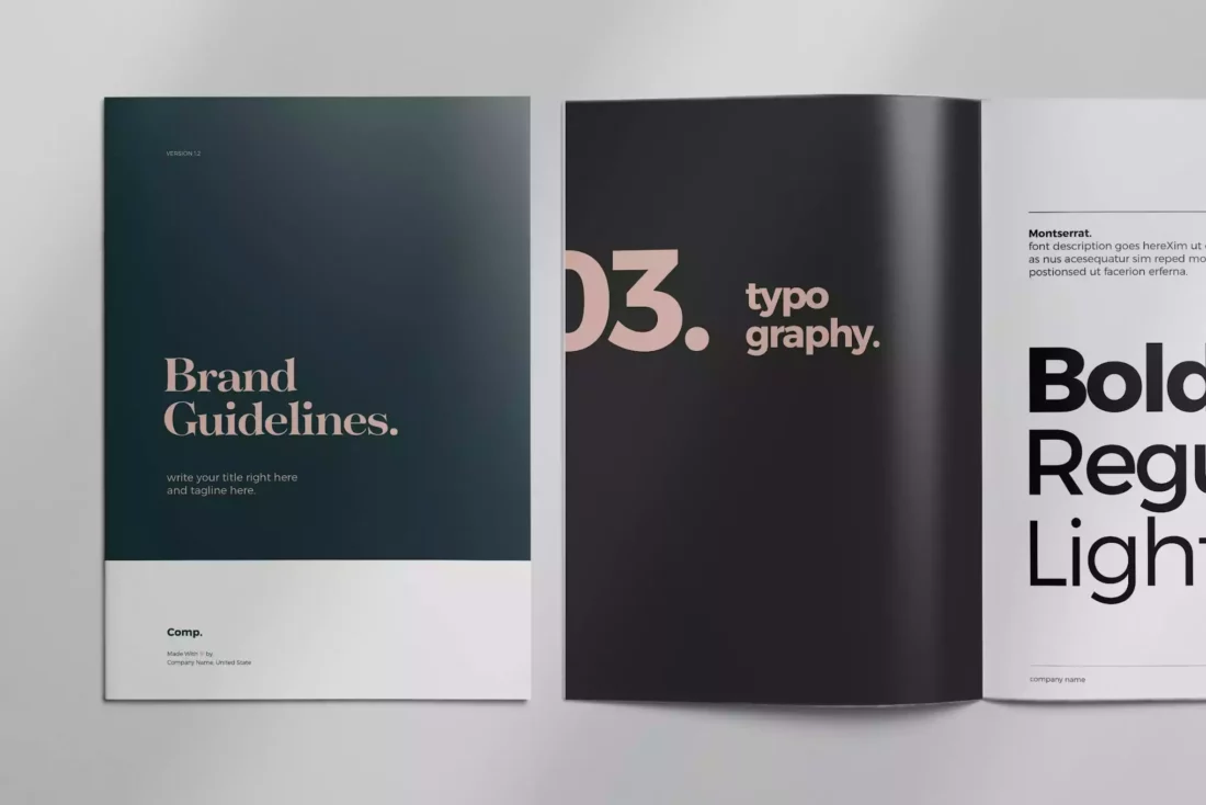 Elegant Brand Style Guide Layout Template | Design Shack