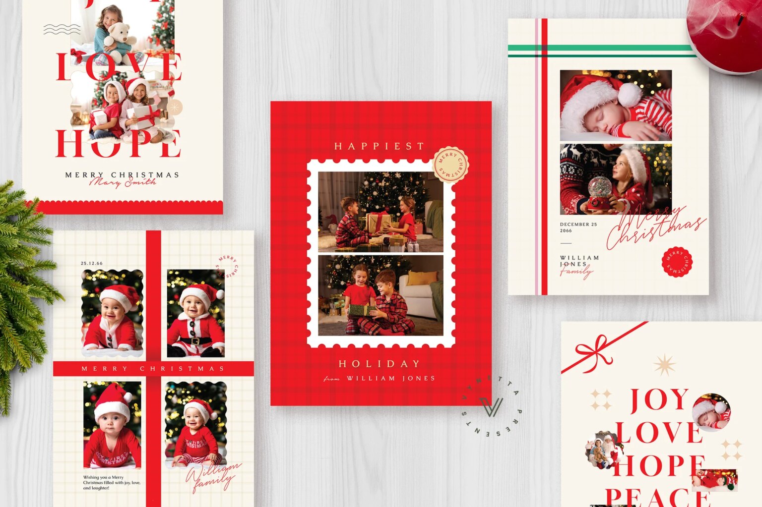 30+ Best Christmas Card Templates for Photoshop | Design Shack