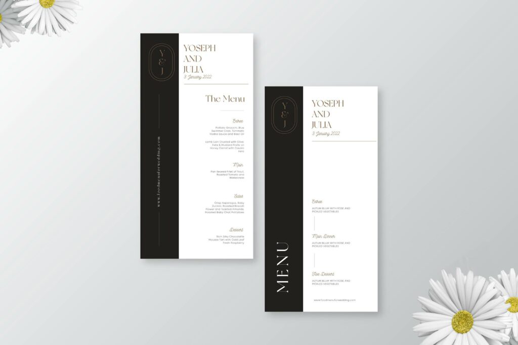 20+ Elegant Wedding Menu Templates & Ideas (For Food & Drink) | Design ...