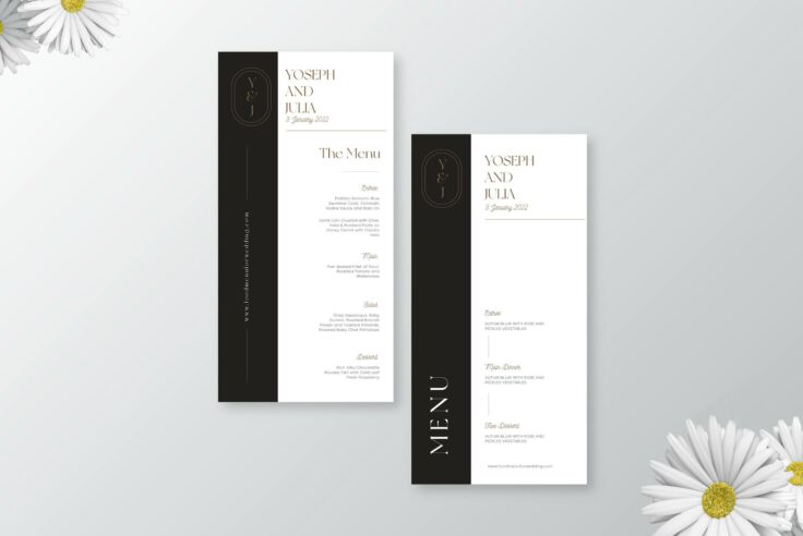 20+ Elegant Wedding Menu Templates & Ideas (For Food & Drink) | Design ...