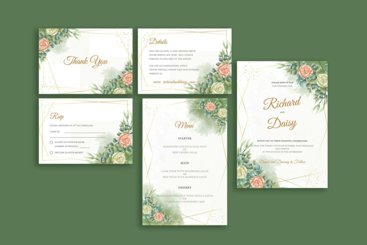 20+ Elegant Wedding Menu Templates & Ideas (For Food & Drink) | Design ...