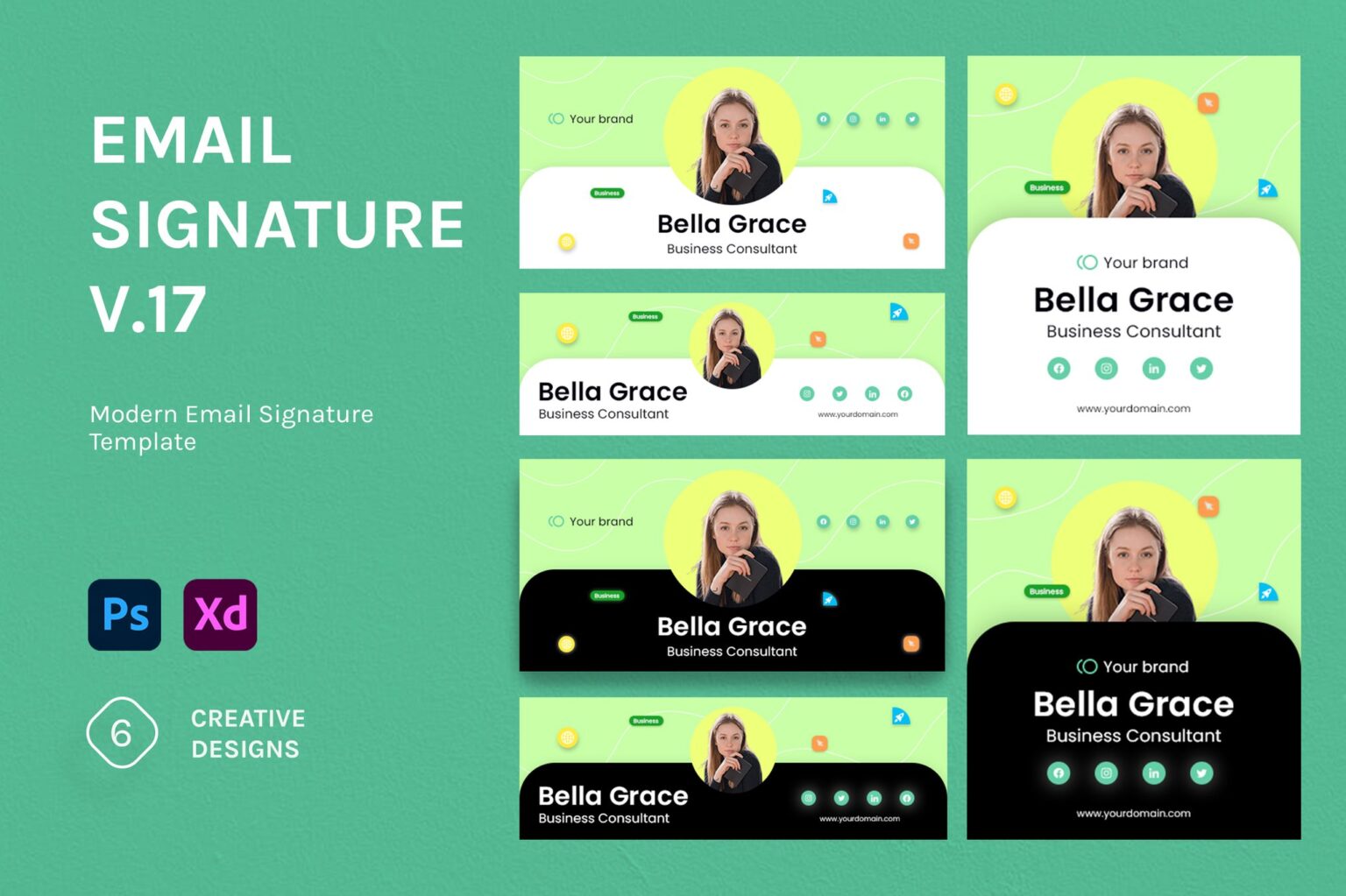 35+ Best Professional Email Footer Signature Templates (+ Free Tips ...