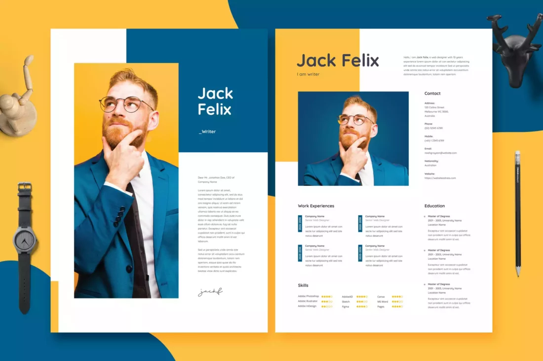 Bold & Clear Resume Template | Design Shack