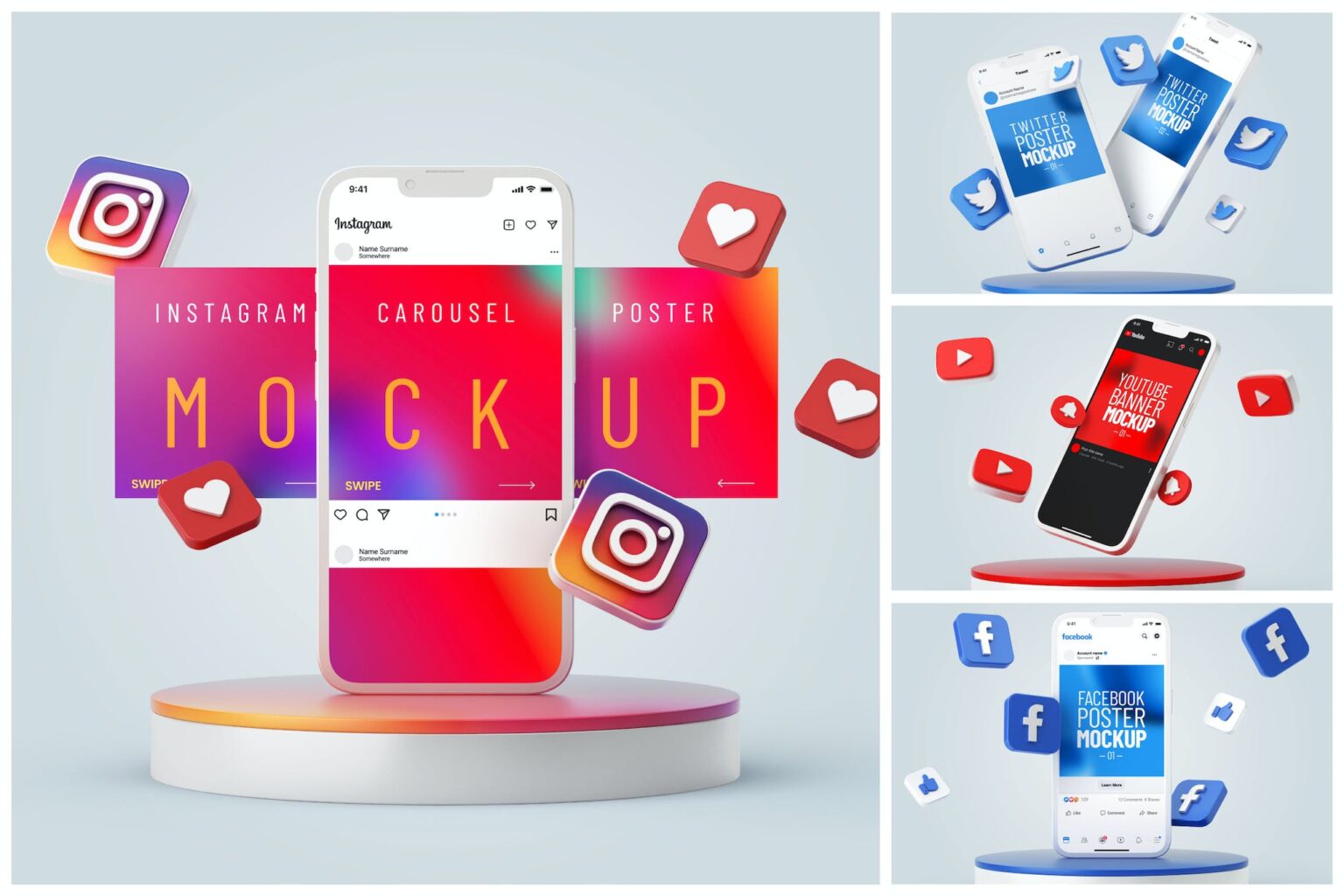 20+ Facebook Ad Mockups (For Carousel Ads + More) | Design Shack