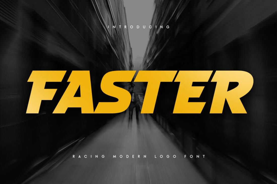 Faster Racing Font Design Shack