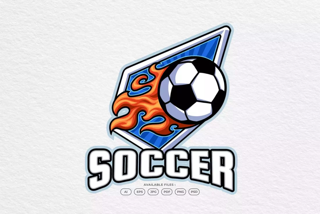 Fire Soccer Ball Logo