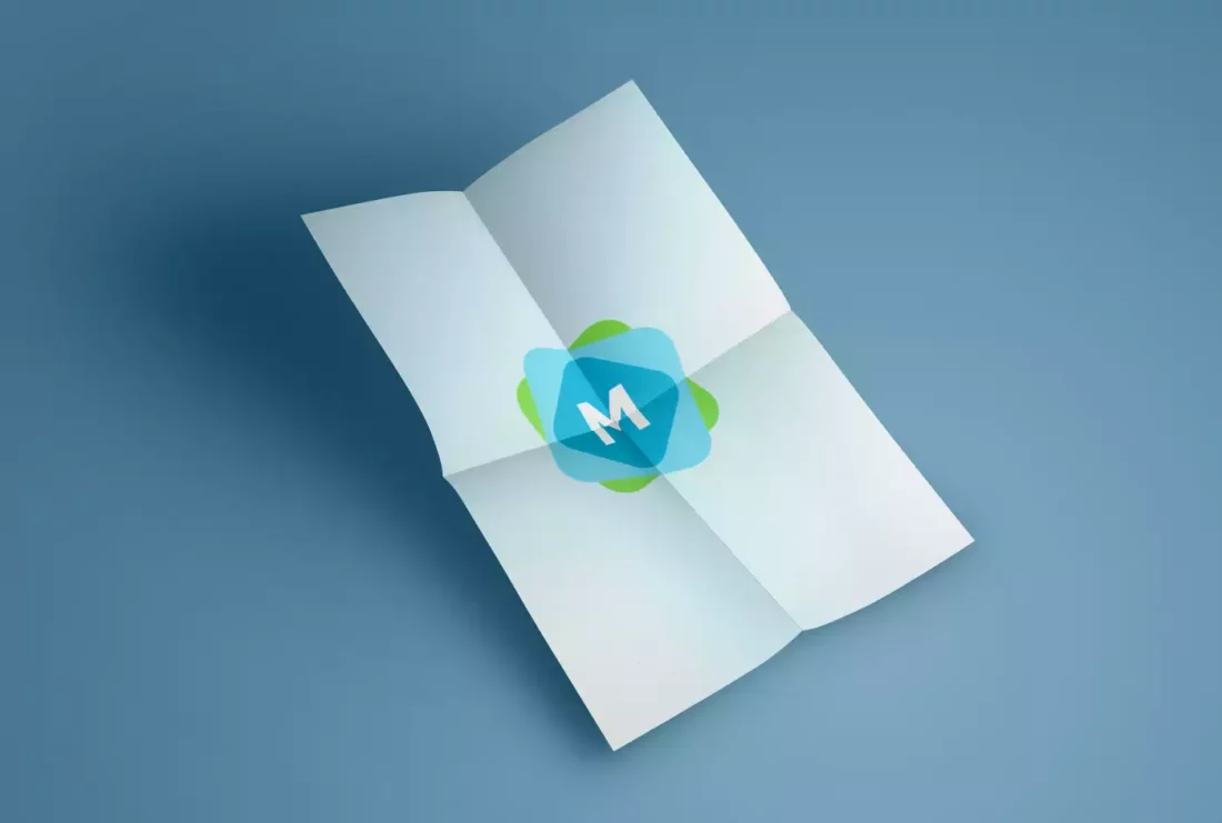Folded Floating Mockup Flyer | Design Shack