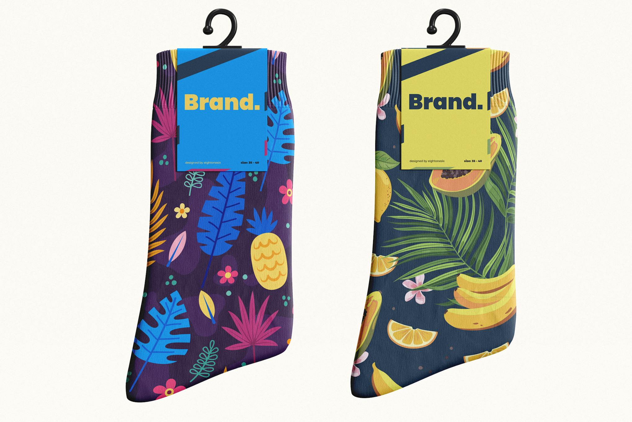 Folded Socks Mockup Template | Design Shack