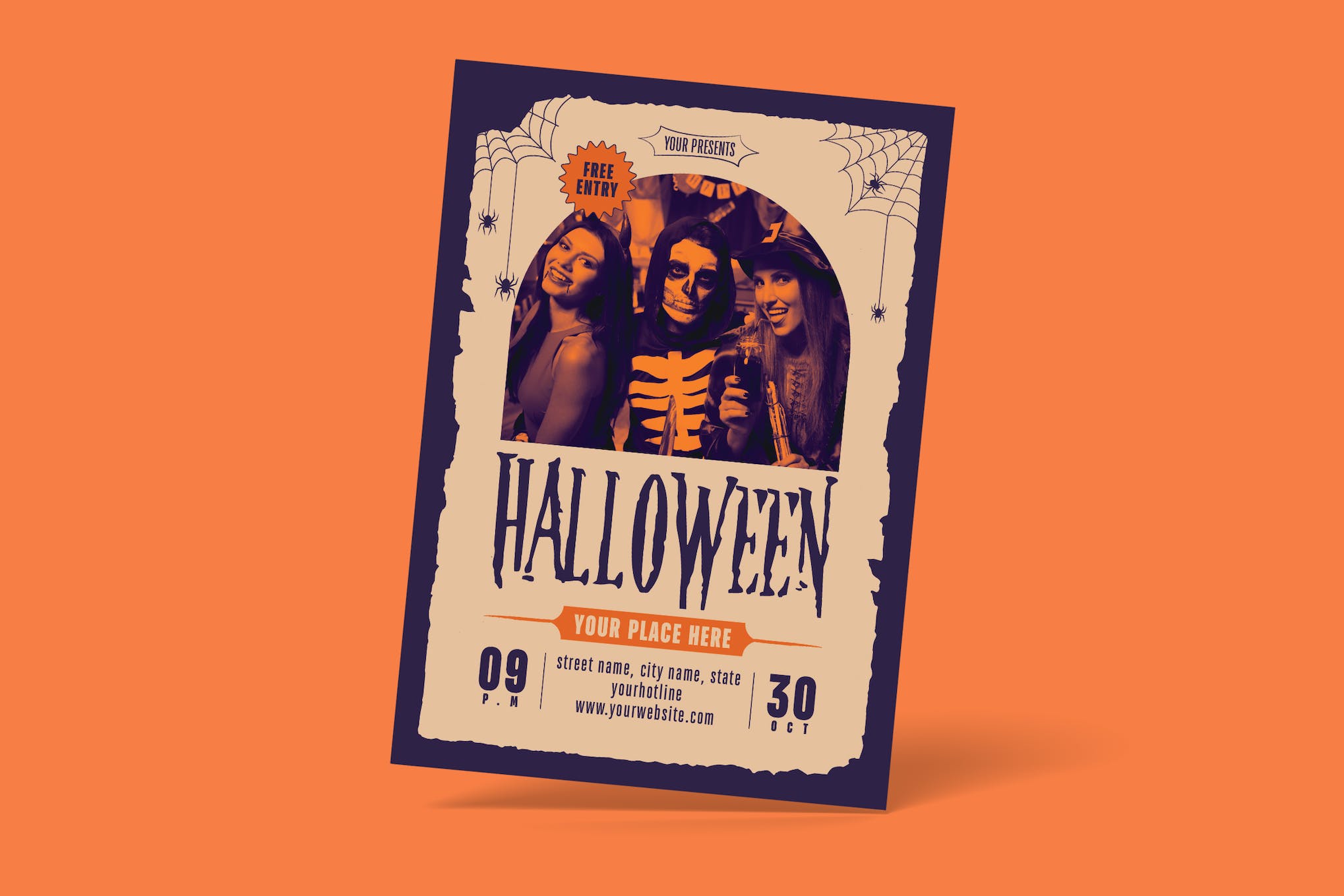 Halloween Pumpkin Party Flyer Template | Design Shack