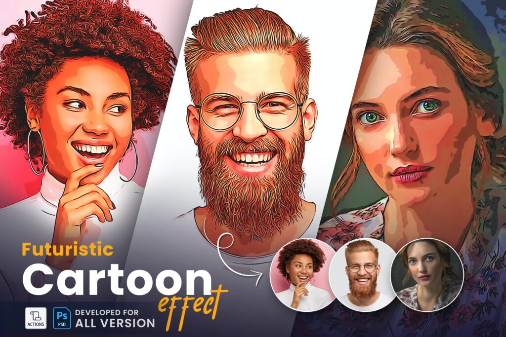 50+ Best Photoshop Cartoon Effects (Photo to Cartoon Actions & Plugins ...