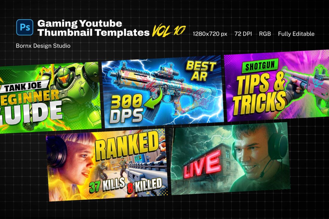 65+ Top YouTube Thumbnail Templates in 2026 | Design Shack