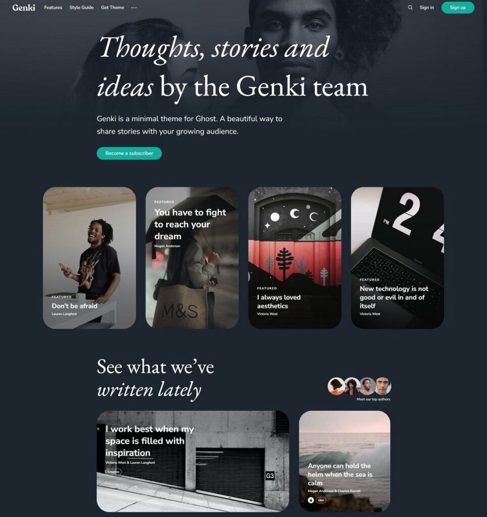 30 Beautifully Designed Ghost Themes – Yes Web Designs