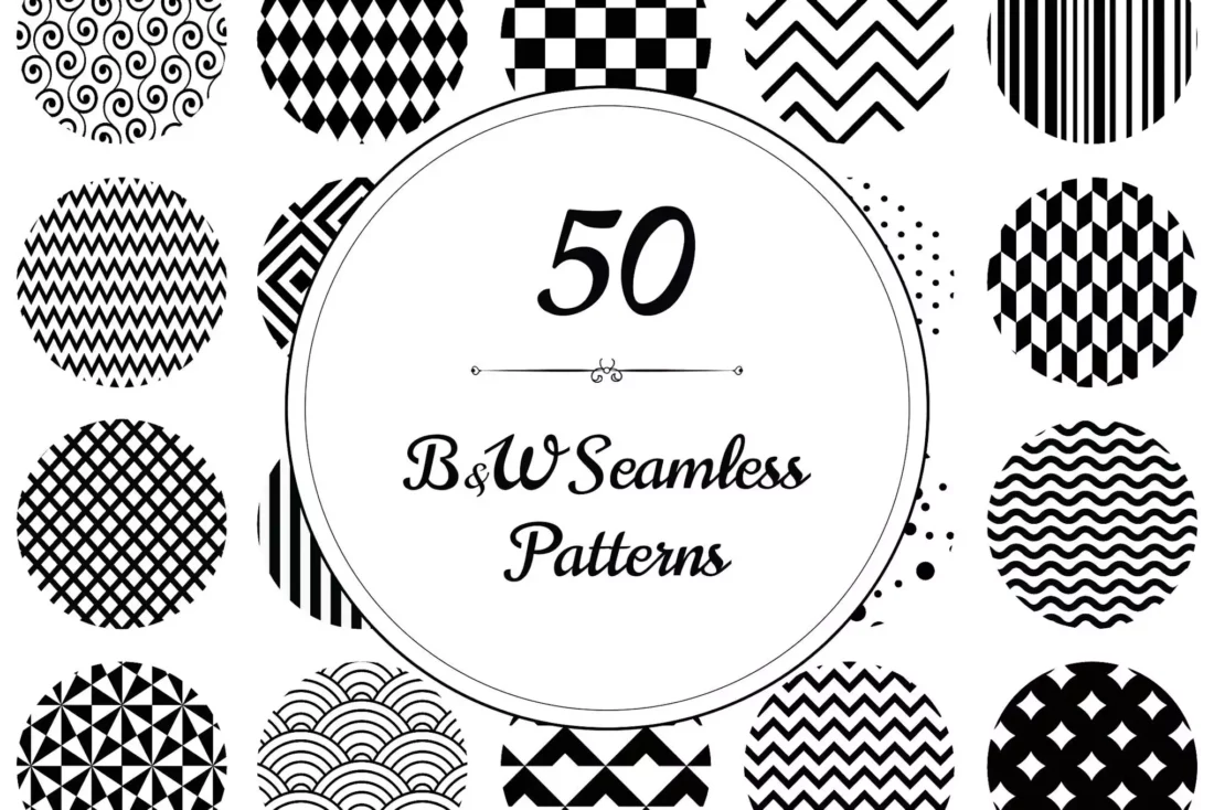 Geometric B&W Seamless Patterns | Design Shack