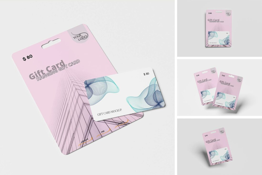 Gift Card Showcase Mockup | Design Shack