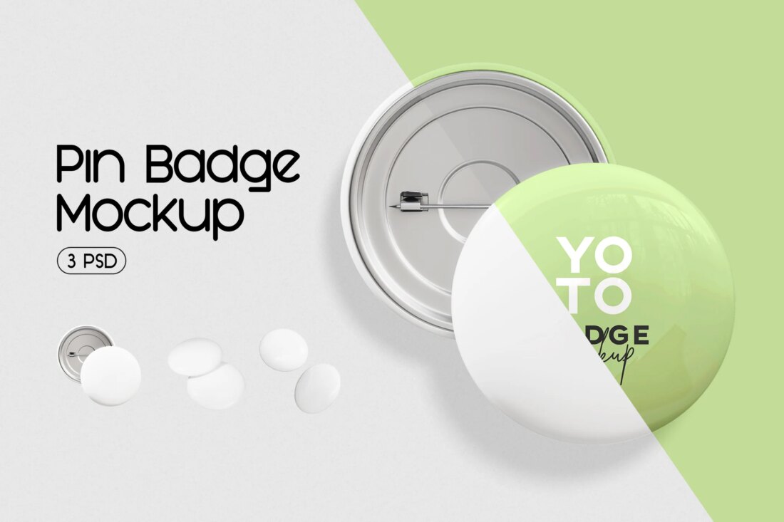 25+ Pin & Badge Mockup Templates | Design Shack