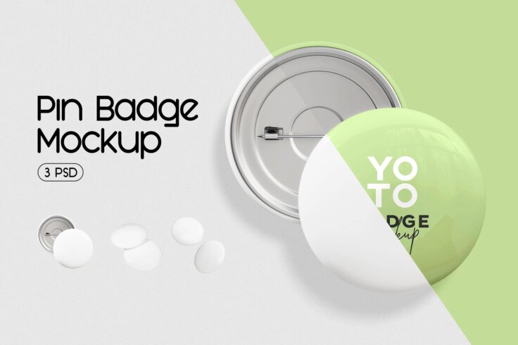 25+ Pin & Badge Mockup Templates | Design Shack