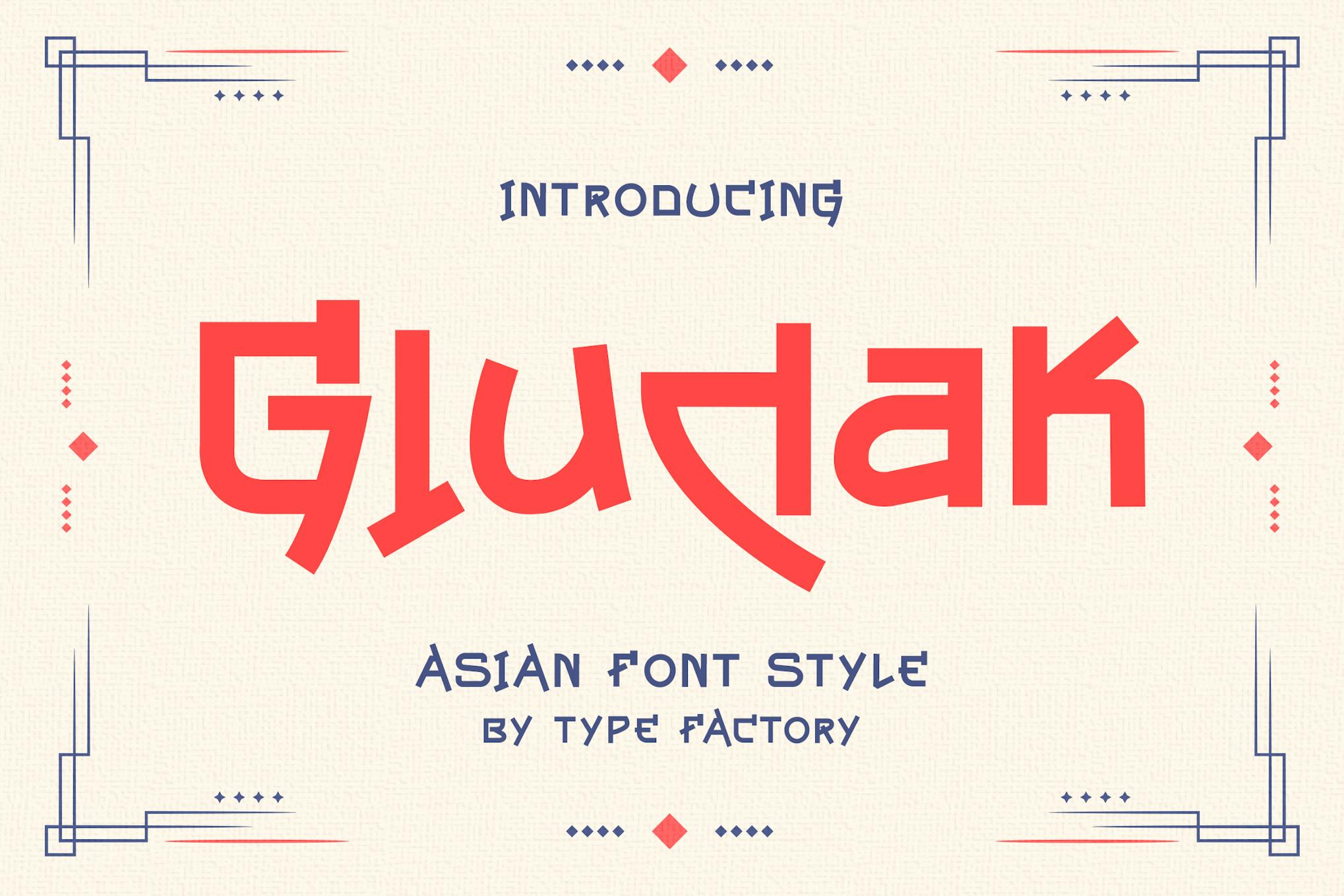 Gludak Asian Font | Design Shack