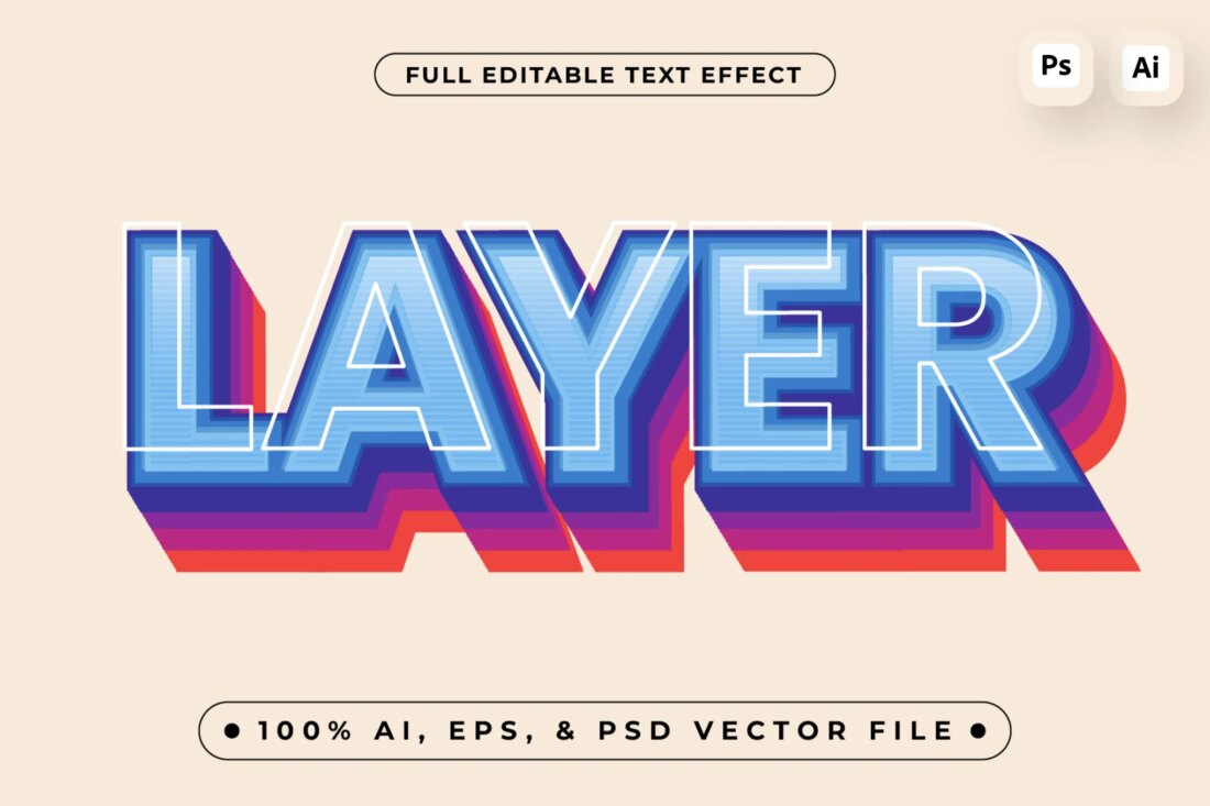 40+ Best Illustrator Text Effects | Design Shack