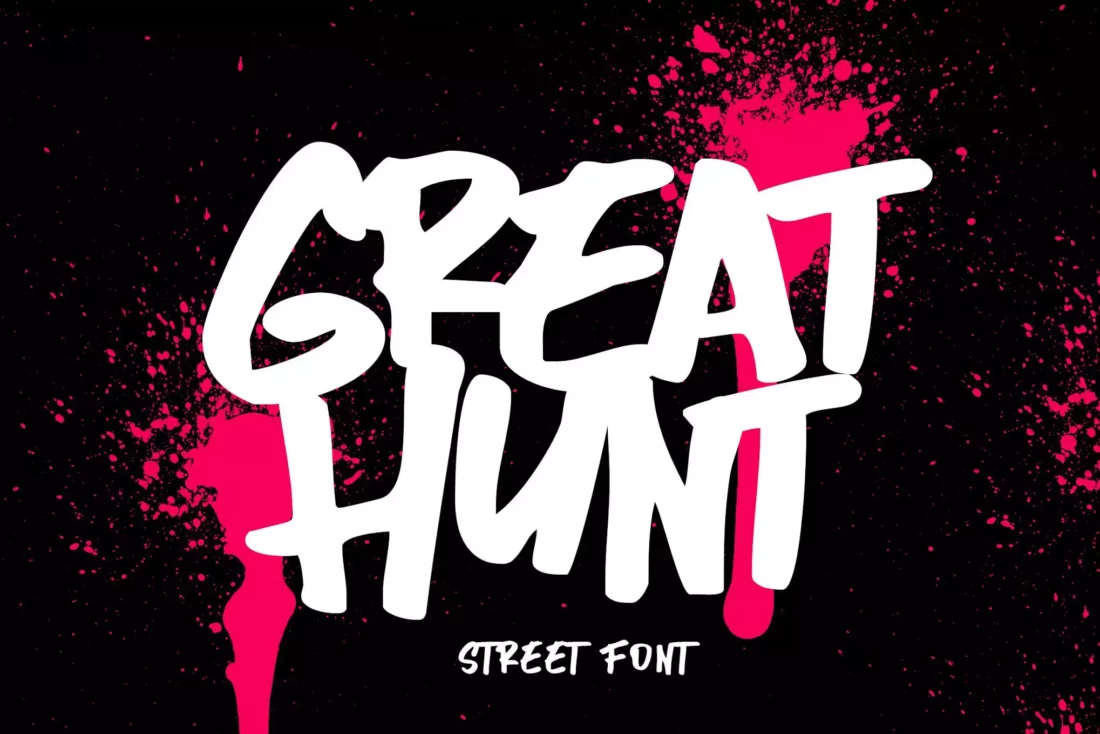 Great Hunt Street Punk Font | Design Shack