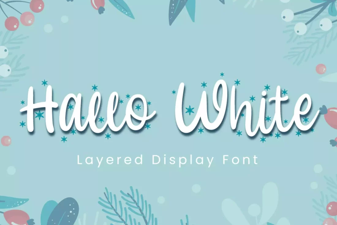 Hallo White Calligraphy Font | Design Shack