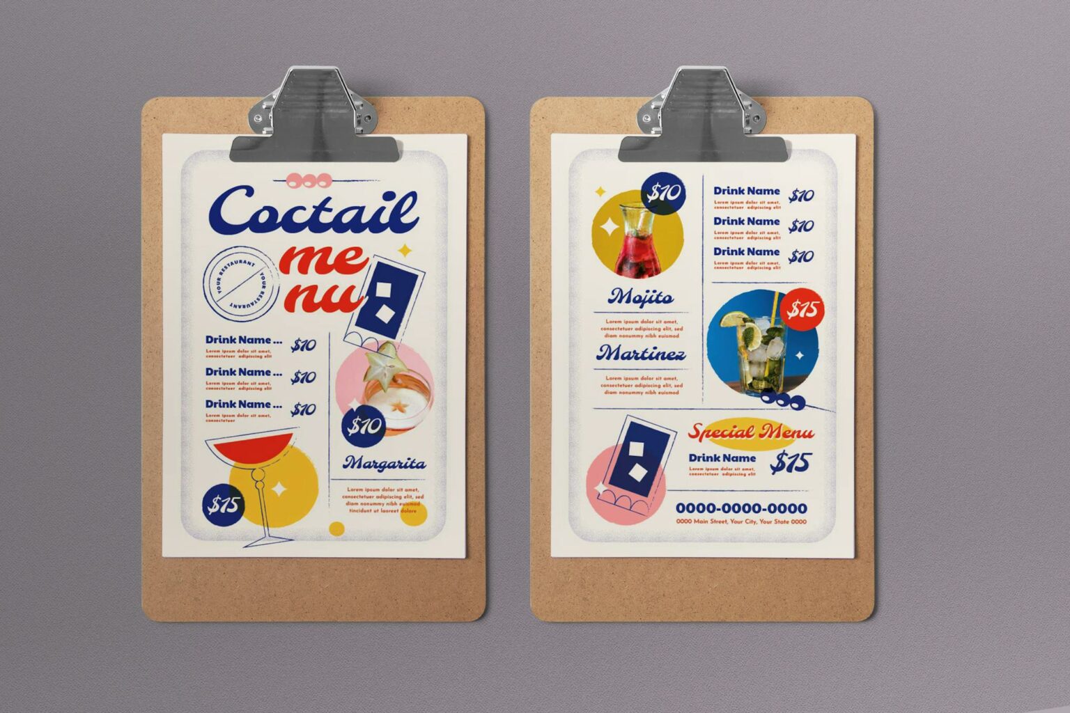 20+ Cocktail Menu Templates With Modern & Classy Design | Design Shack