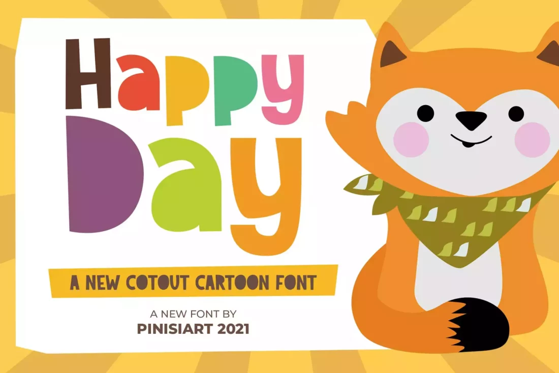 Happy Day Cutout Font | Design Shack