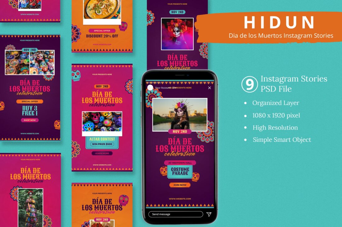 25+ Día De Los Muertos Mockups, Graphics & Resources (Day of the Dead)