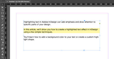 How to Highlight Text in InDesign | Design Shack