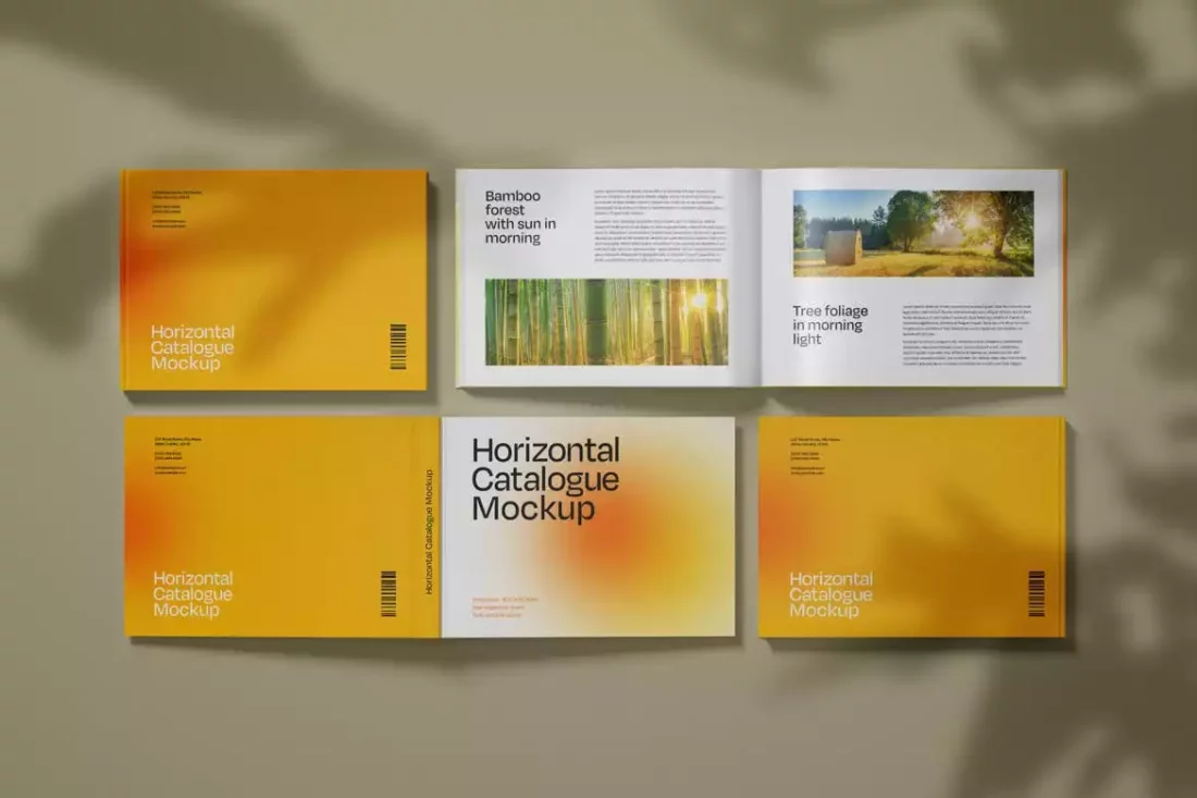 Horizontal Catalog Mockup Templates | Design Shack