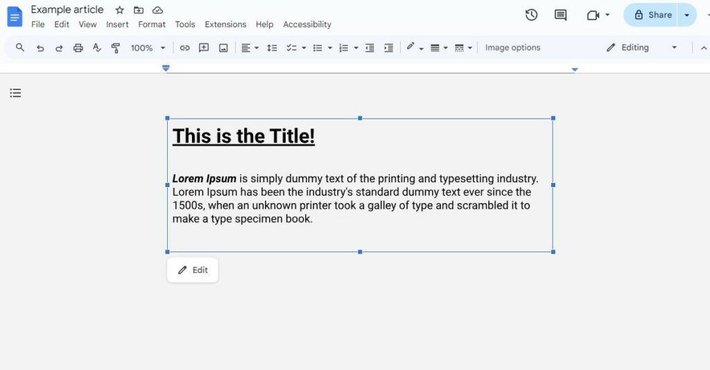 How to Insert a Text Box in Google Docs | Design Shack