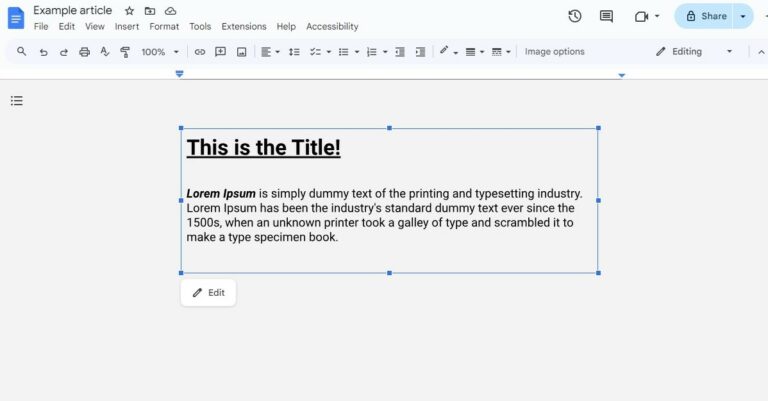 How to Insert a Text Box in Google Docs | Design Shack