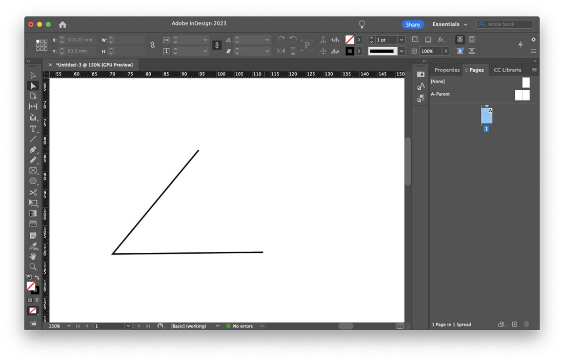 How to make a triangle in InDesign