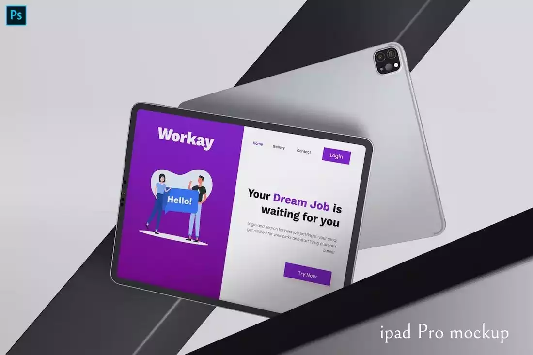 iPad Pro Front & Back Mockups | Design Shack