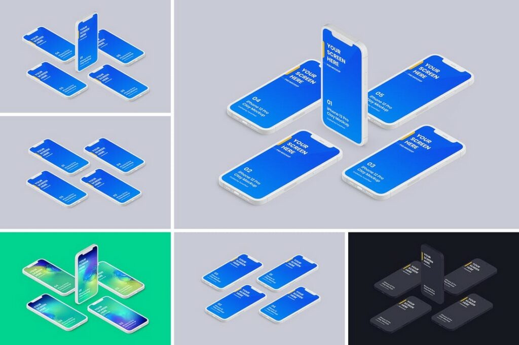 50+ Best Isometric Mockup Templates - Shack Design