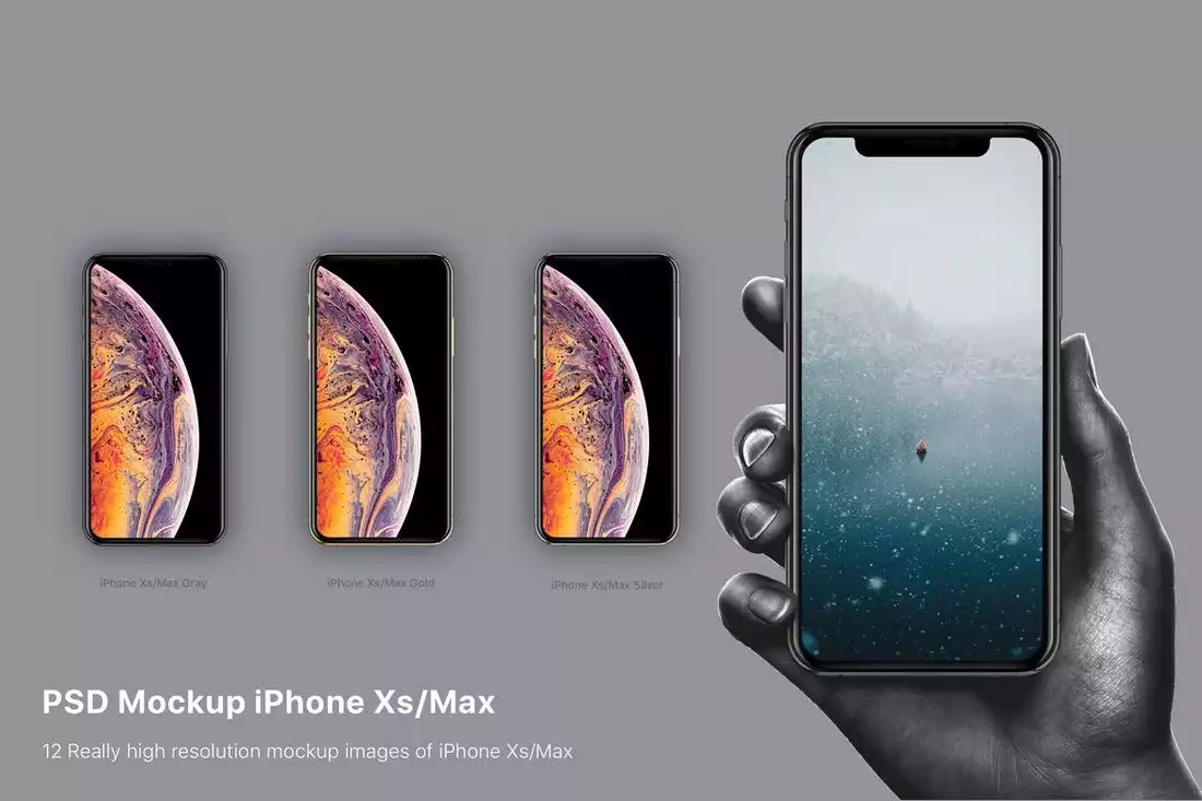 iPhone XS & Max PSD Mockups | Design Shack