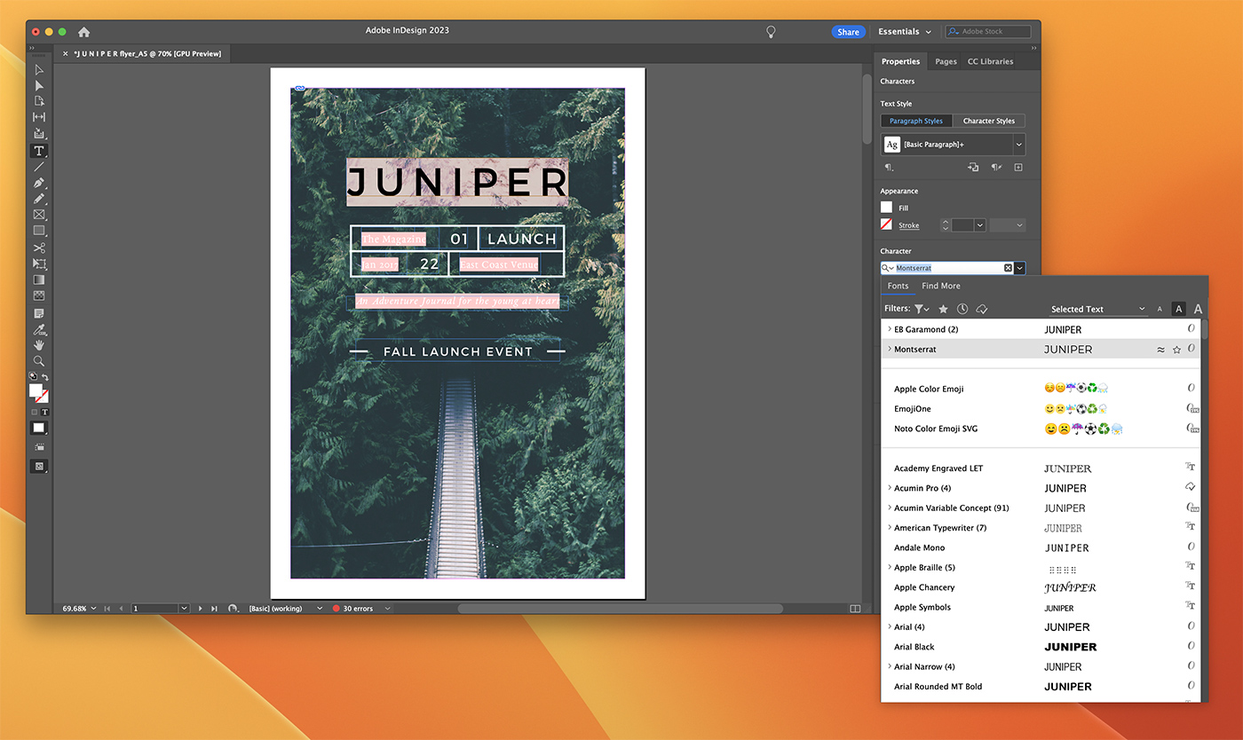 Bagaimana Menambahkan Font Ke InDesign Desainae