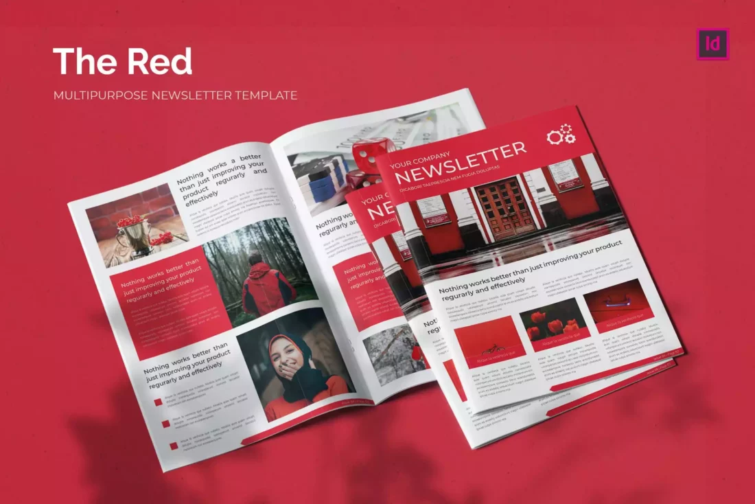 The Red Multipurpose InDesign Newsletter Template | Design Shack